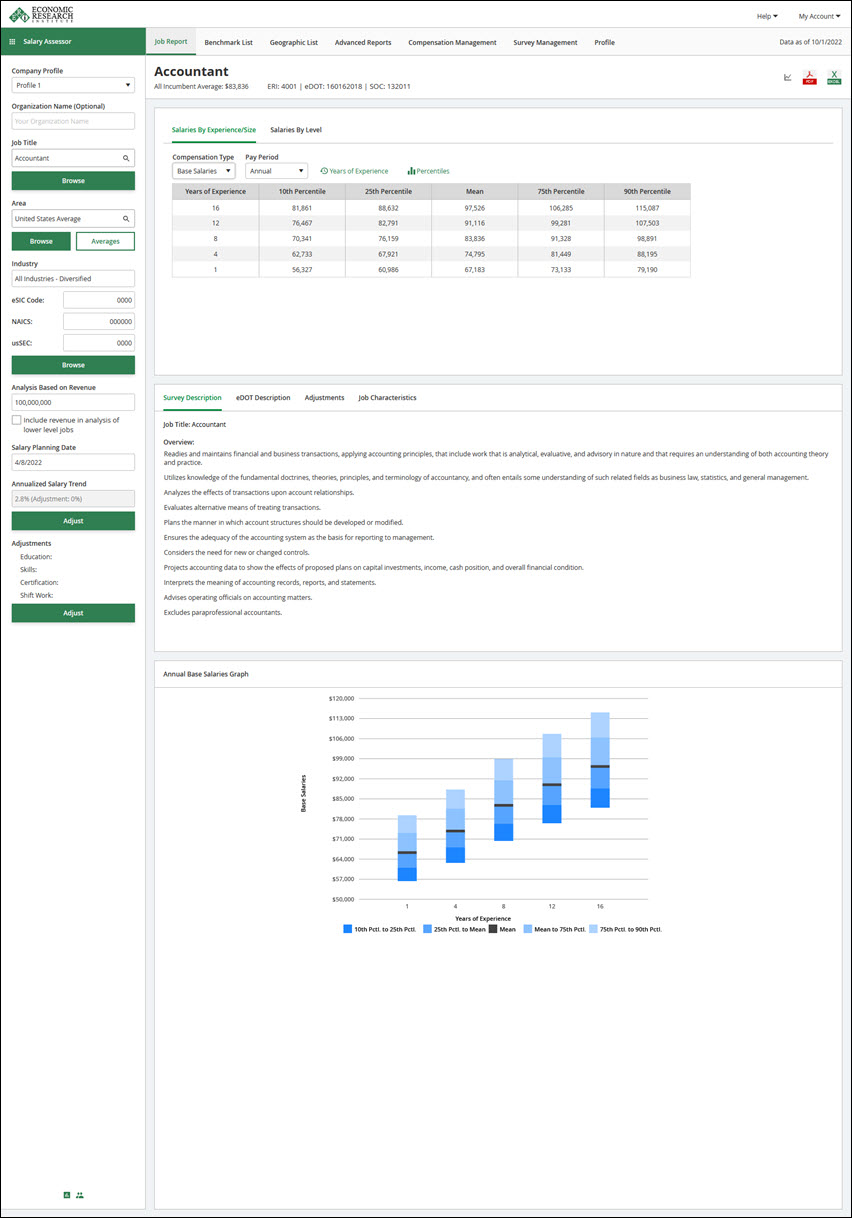 Main Tables > Job Report